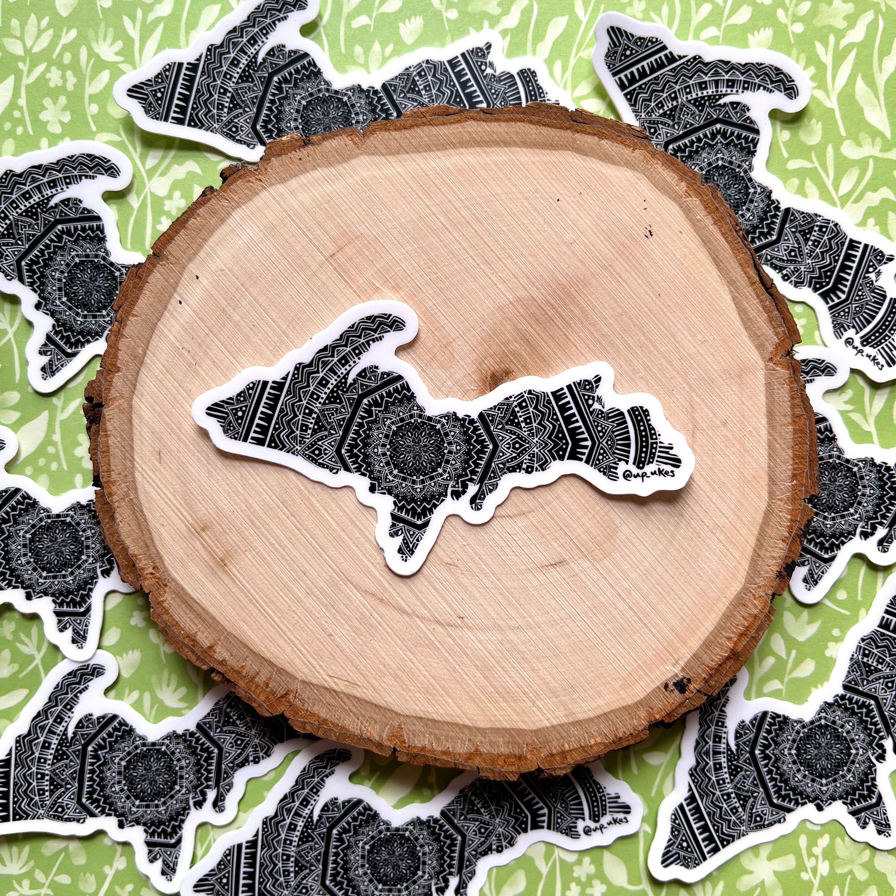 Michigan’s Upper Peninsula Mandala Sticker, 2”x3” – Amanda Vermeer Art