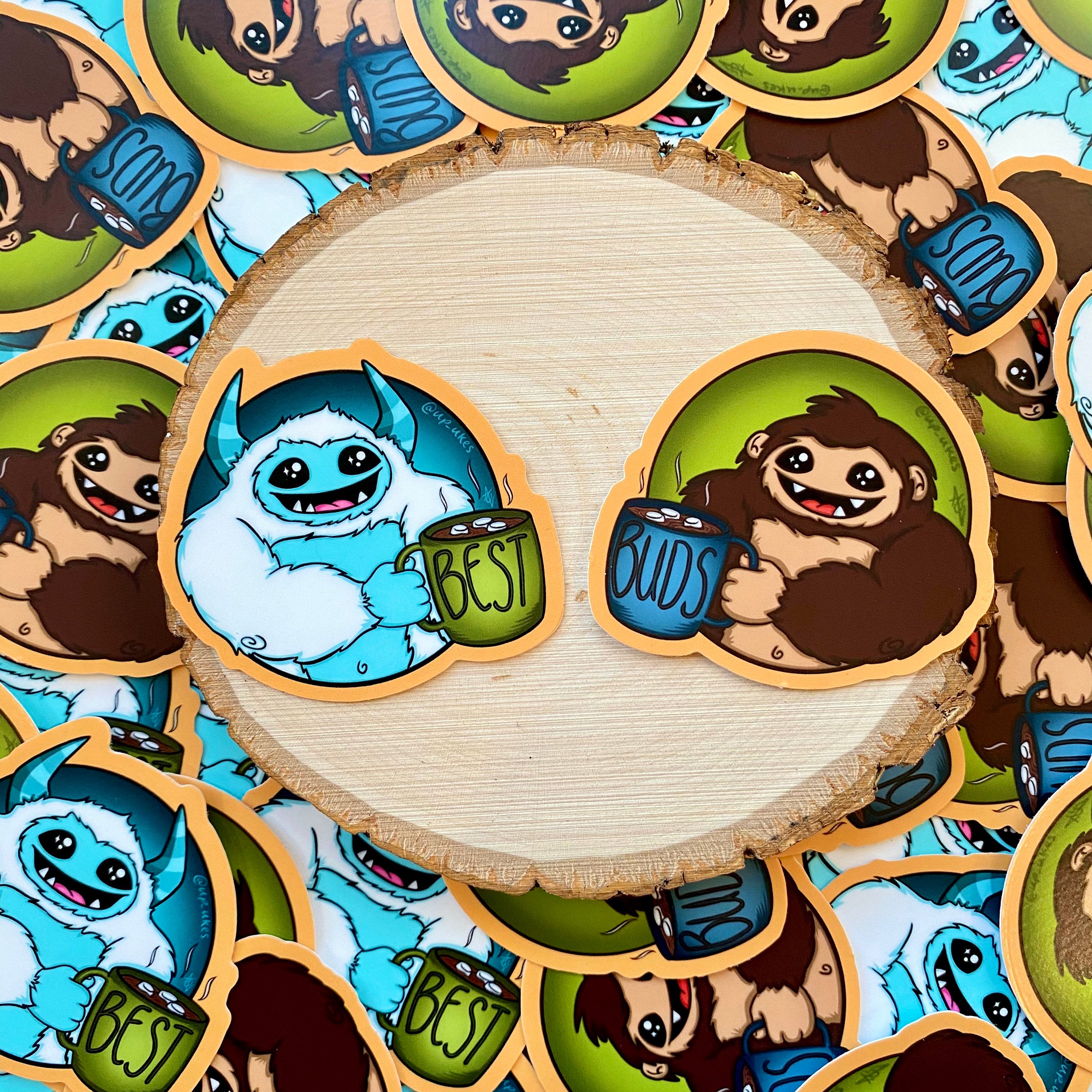 Harold the Yeti/Sammy Sasquatch Best Buds Sticker Set, 2”x2” – Amanda ...